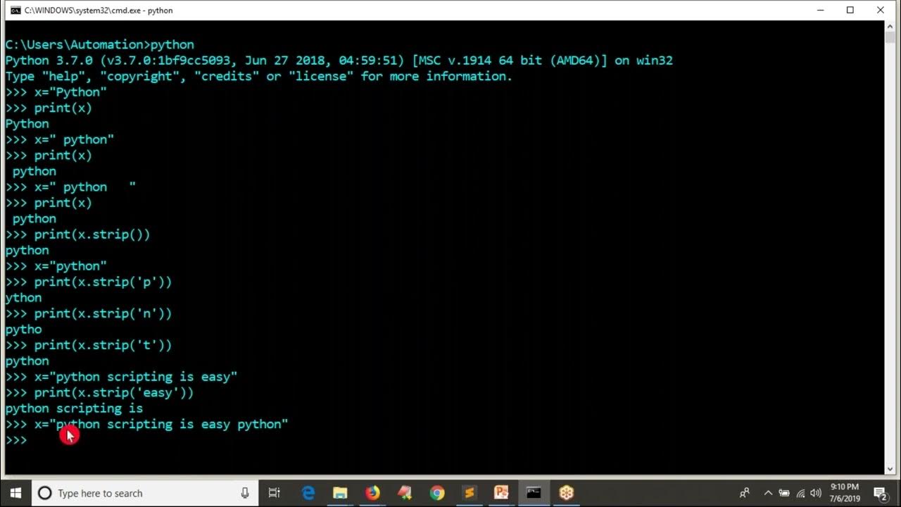 strip and split operations - YouTube