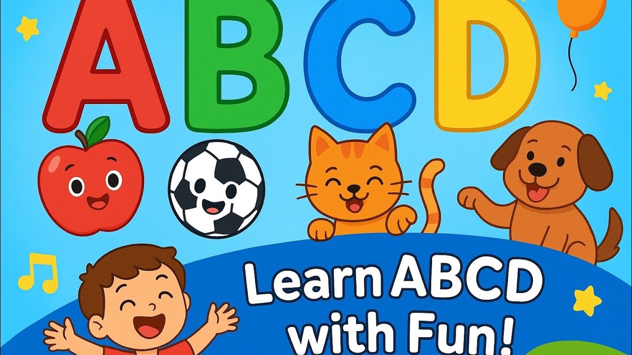 A for Apple 🍎 | ABCD Song for Kids | Learn Alphabet with Fun - YouTube