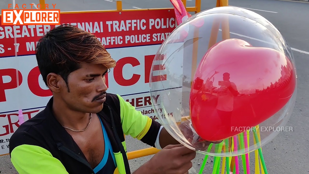 HOW? LED Balloon Making | Double Balloon Making | Factory Explorer ...