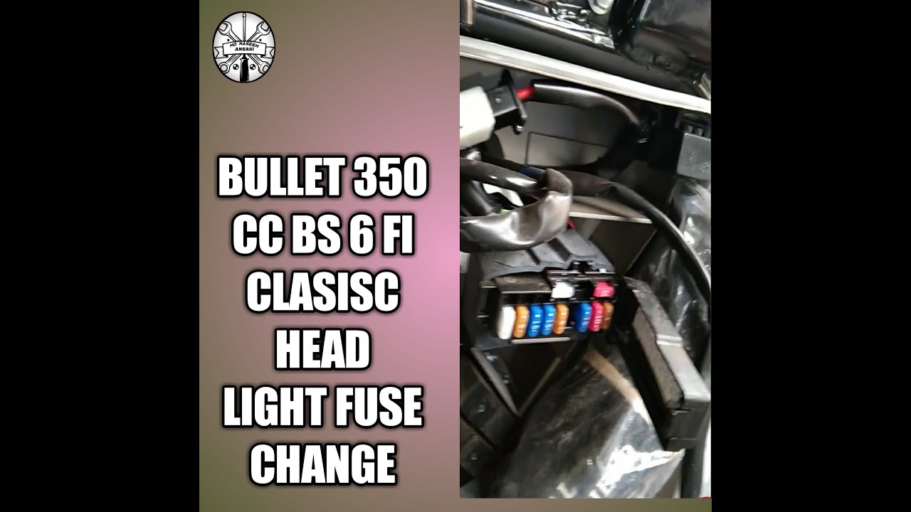 Head light fuse change Bullet 350 BS 6 FI - YouTube