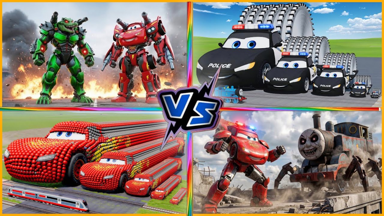 CRAZY CENTIPEDE McQUEEN! 🏎️🐛 Giant Jaws vs Super Cars! - YouTube