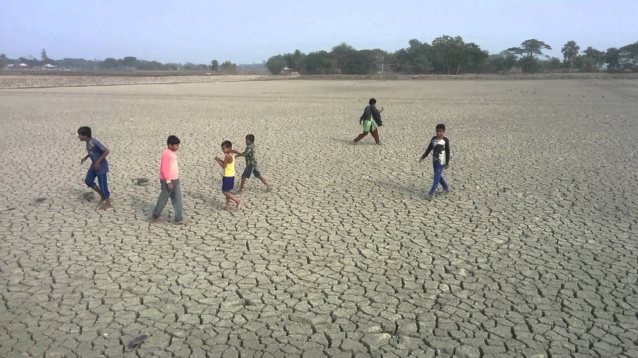 Football at drought place - YouTube