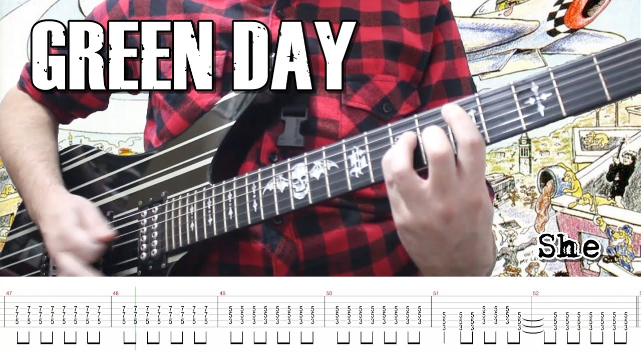 Green Day - She (Guitar Cover + TABS) - YouTube