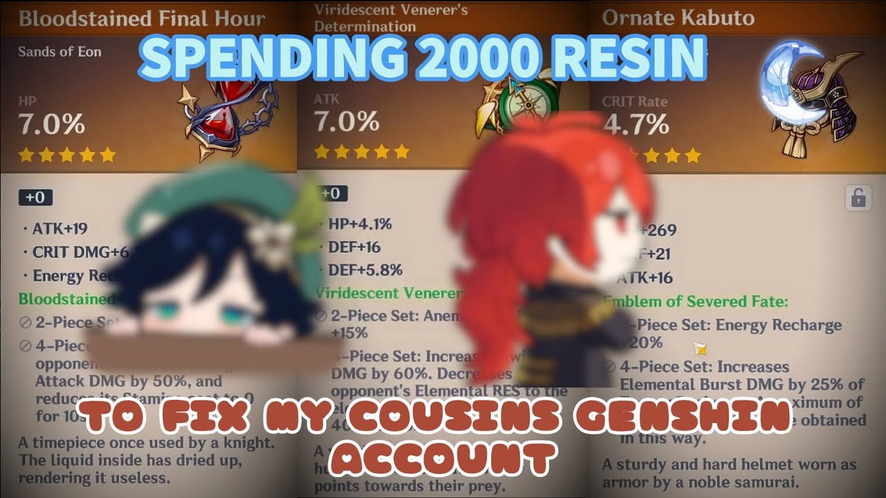I Spent 2000 Resin To "Save" My COUSINS Cursed Genshin Impact Account ...