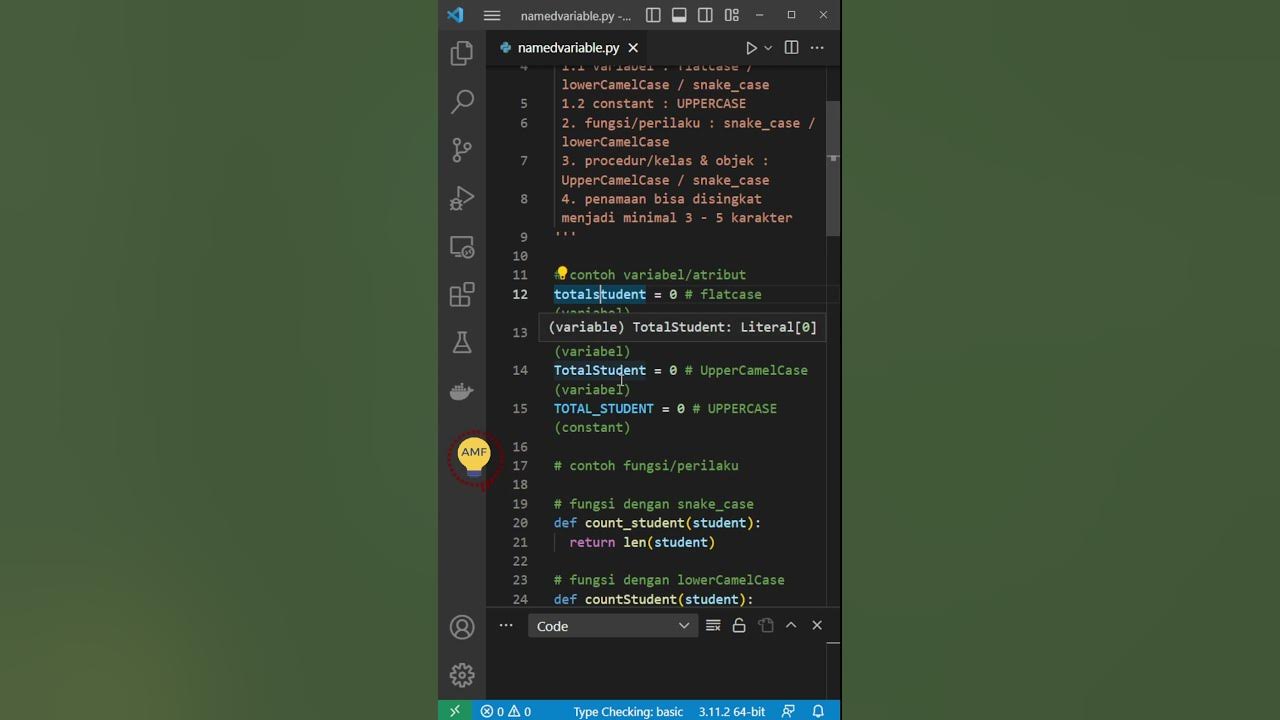 Implementasi Jenis Penamaan Dengan Python Programming - YouTube