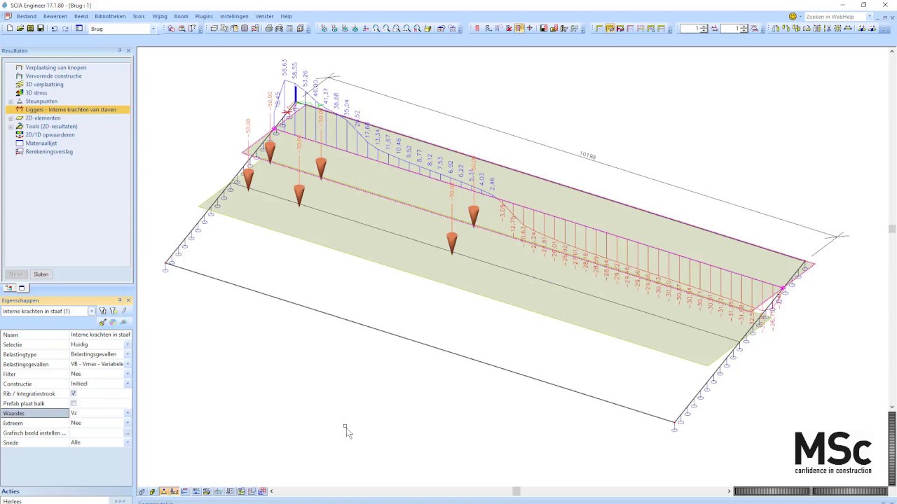 Importeren van snedekrachten van integratiestroken in IDEA Beam - YouTube