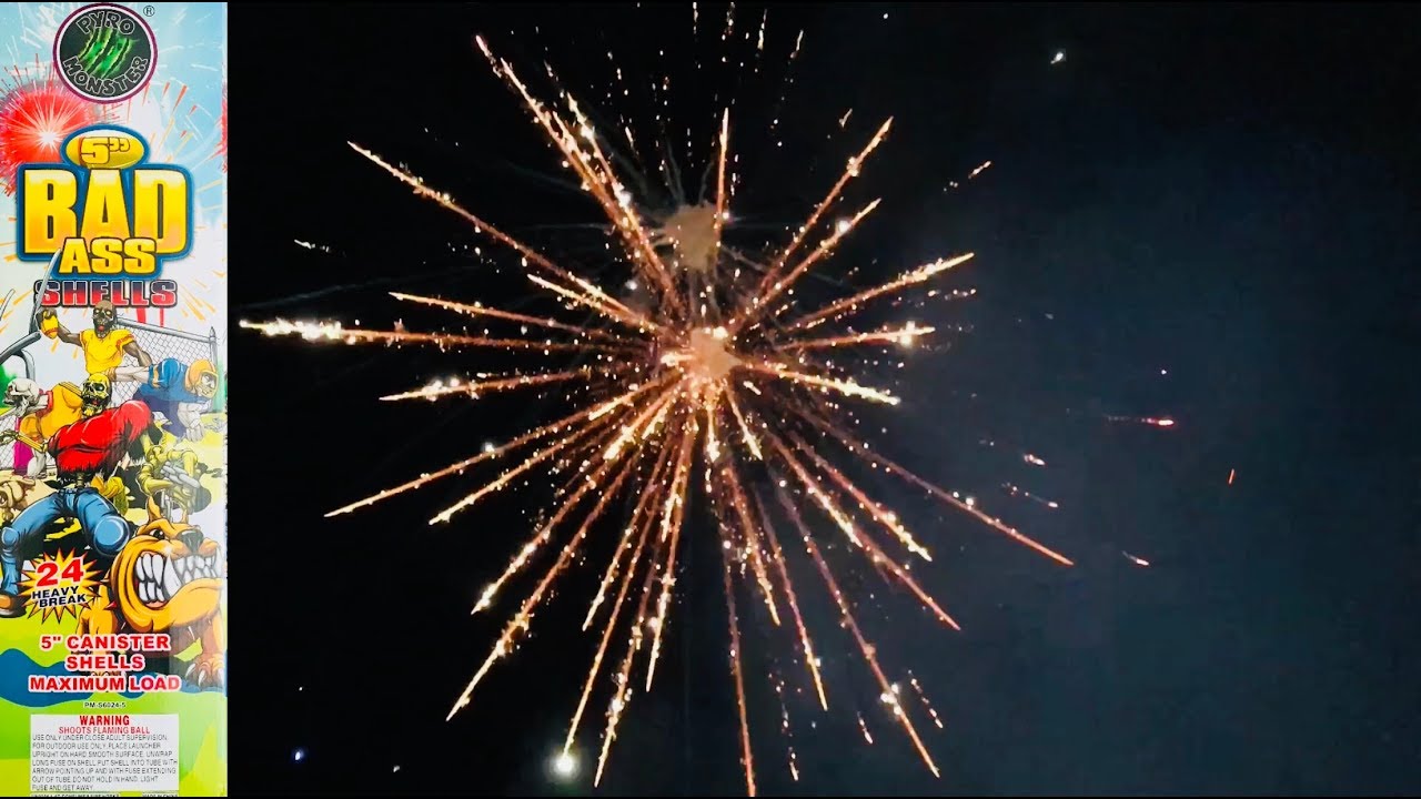 5” Badass Canister Shells - Pyro Monster Fireworks - YouTube