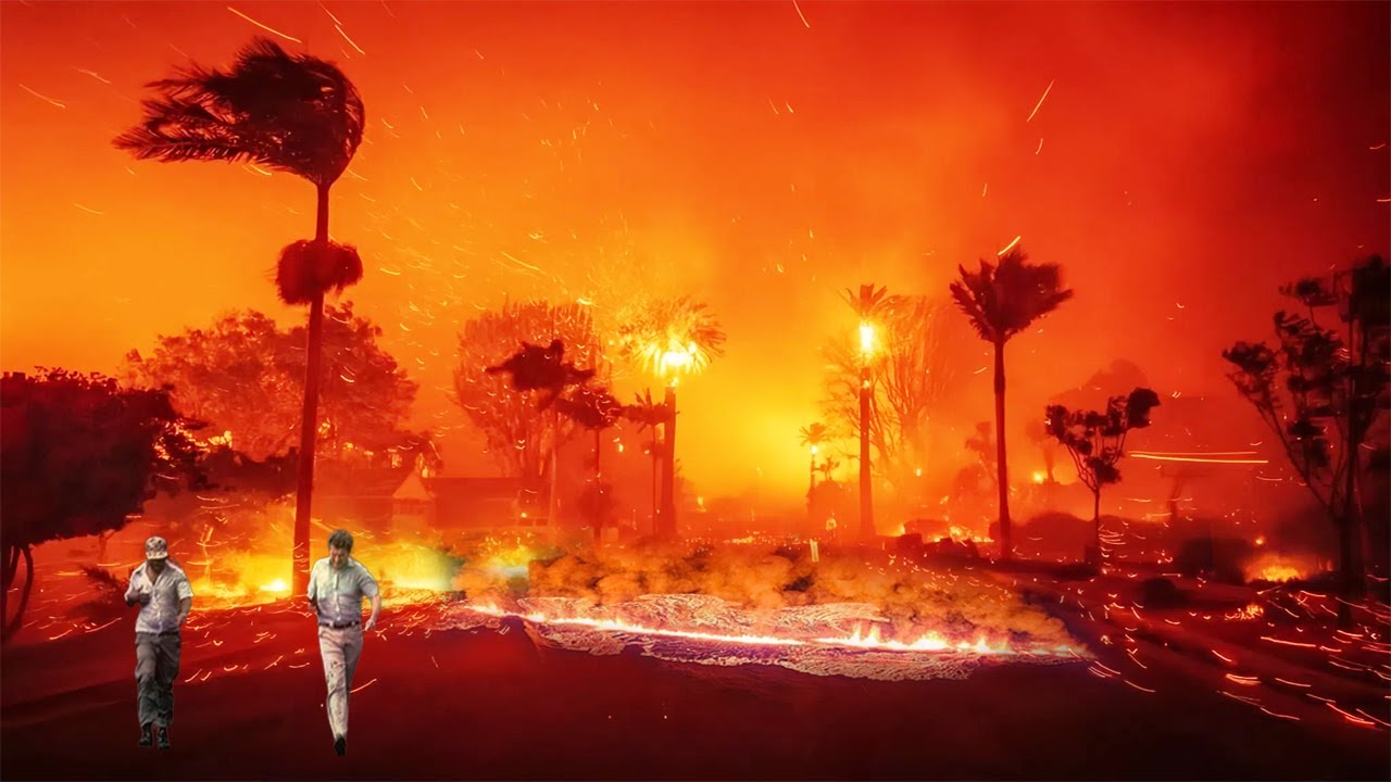 Horrifying!! The Los Angeles fire caused huge ground crack in the city ...
