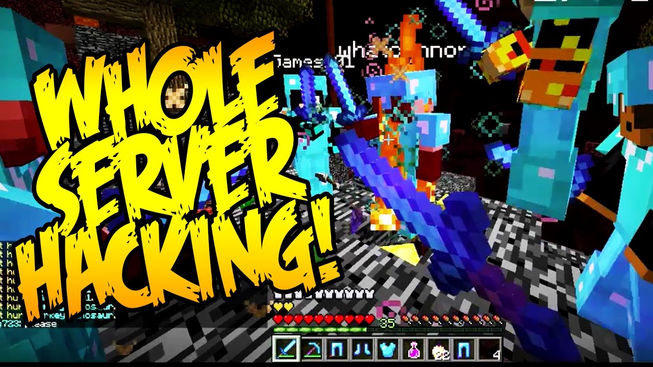 WHOLE SERVER USING HACKS?! (Minecraft Purge EP3) - YouTube