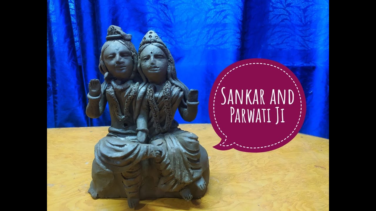 Clay Modelling || Mahadev and Parwati || Clay Art Making. How To Make ...