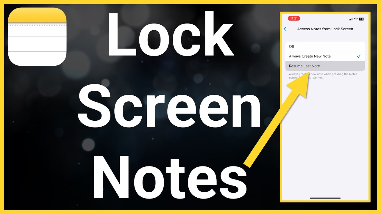 How To Enable Or Disable Access Notes From Lock Screen - YouTube