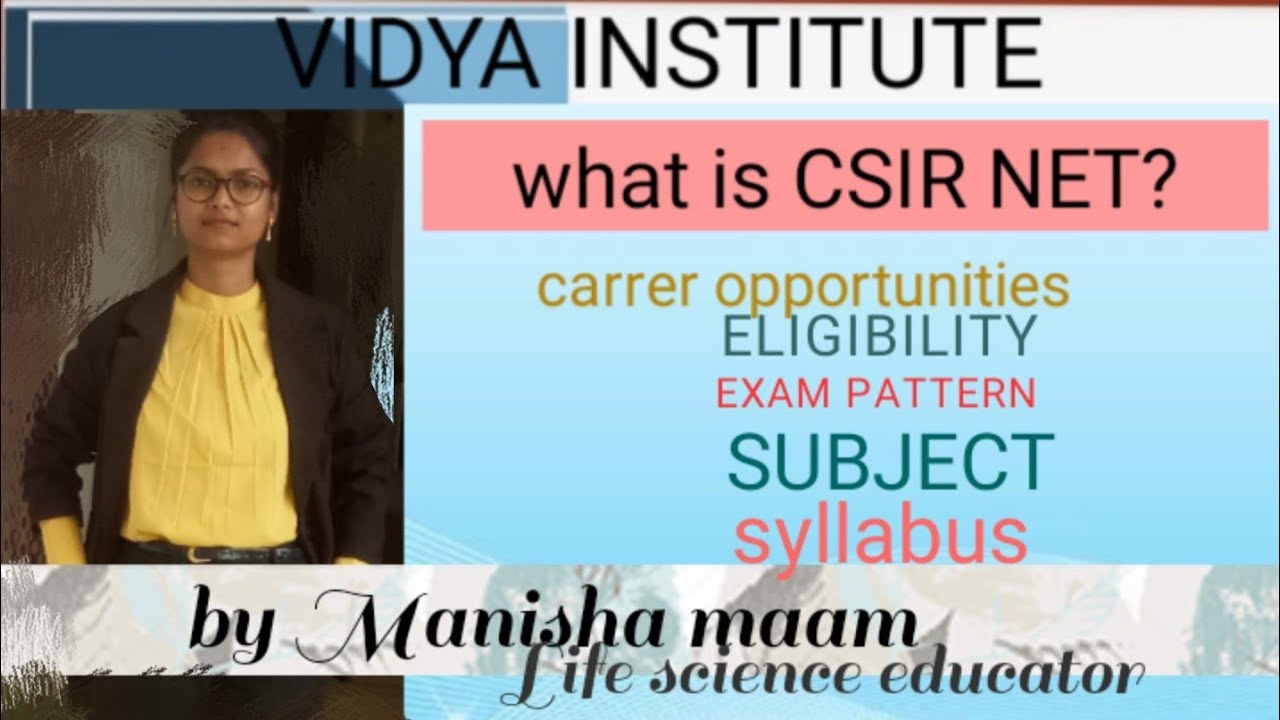 What is CSIR NET/JRF? by MR.maam - YouTube