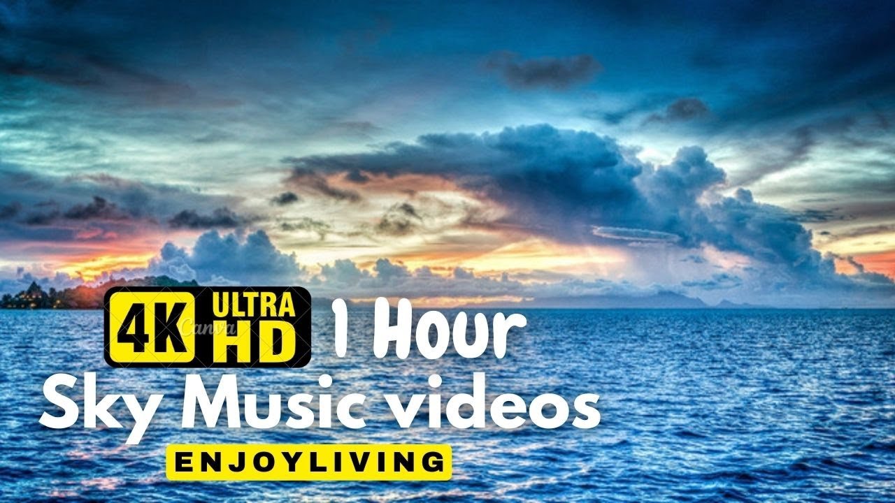 The Sky 4K Video Beautiful Relaxing Music • Sky Cloud Nature & Violin ...