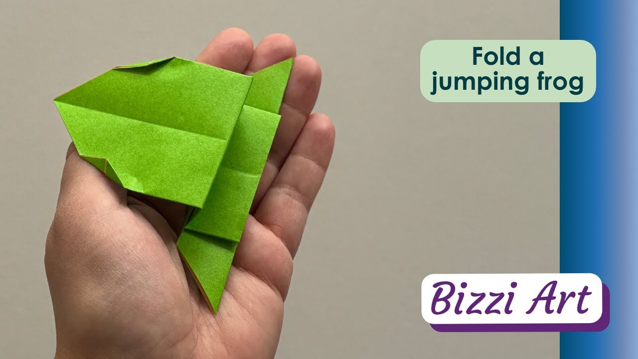 Fold a jumping frog | Art and Craft with Origami Paper | Bizzi Art ...