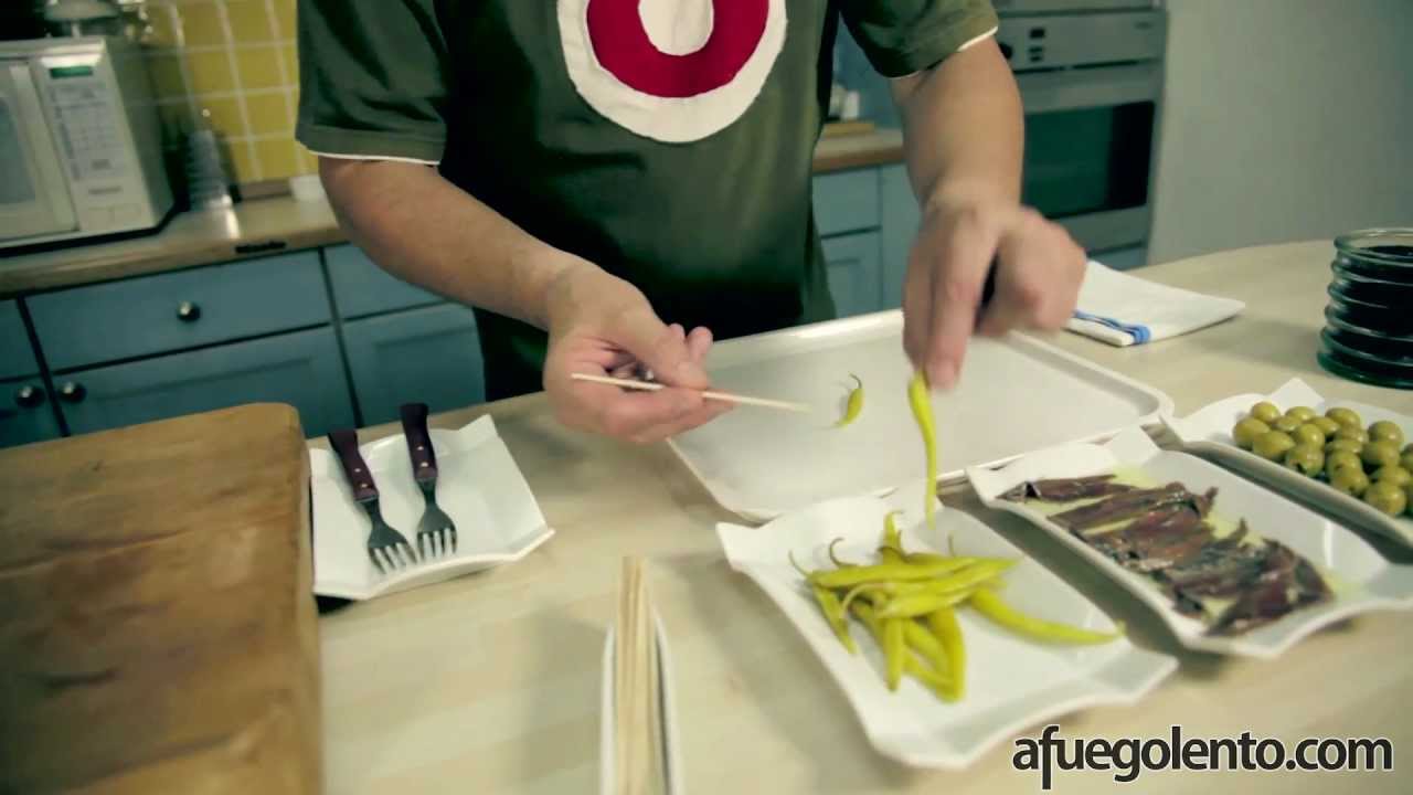 Receta Gilda Tapas - YouTube