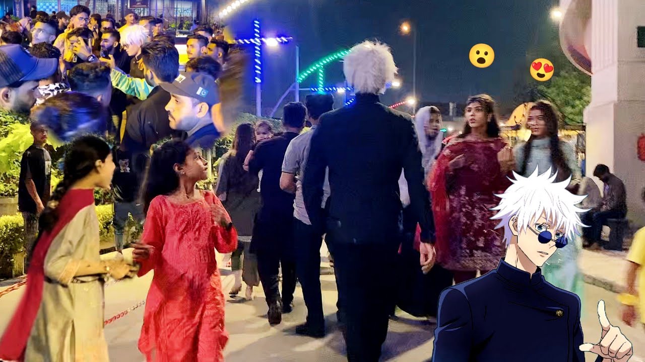 Gojo Satoru in Pakistan 😯 Caught Amazing Reactions and Crowd 😍 - YouTube