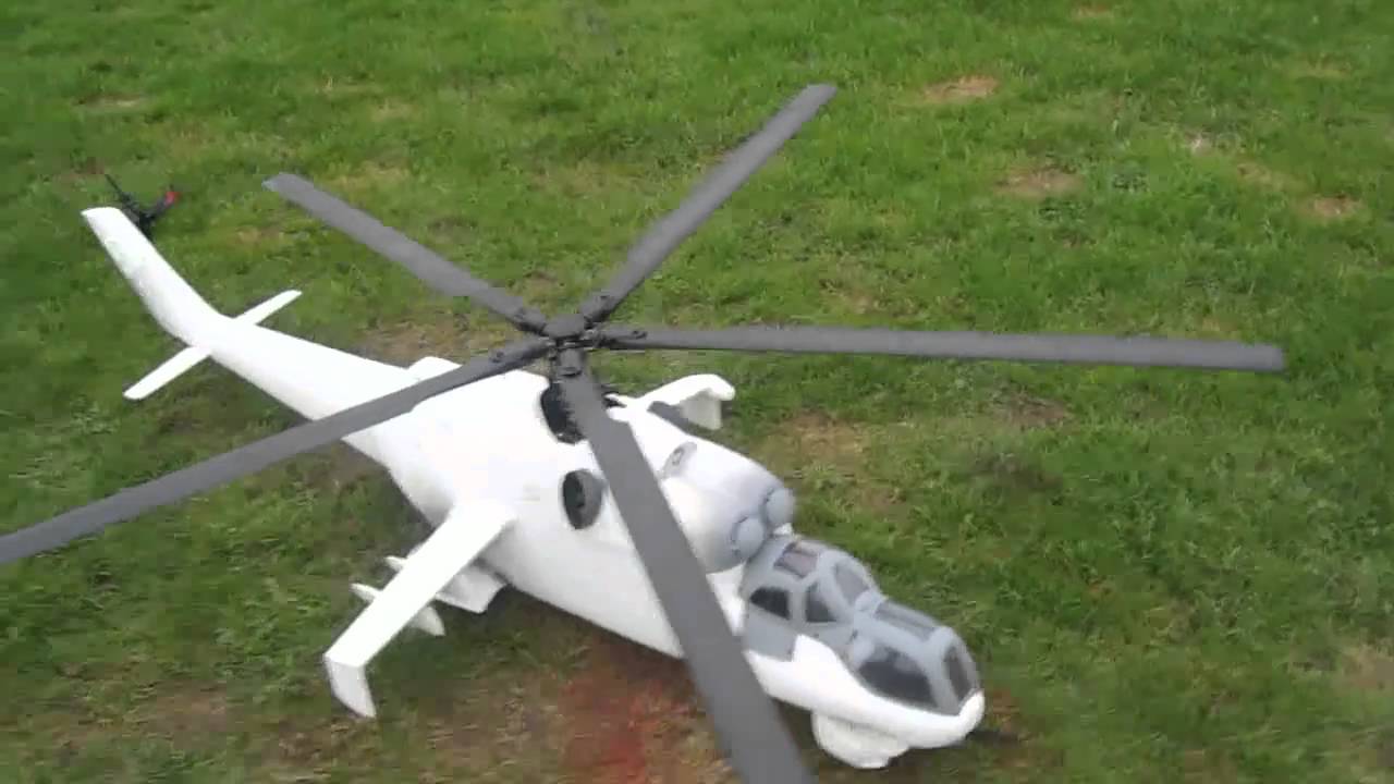 RC Hind Helicopter Helicopter, Manor Farm Heliclub - YouTube