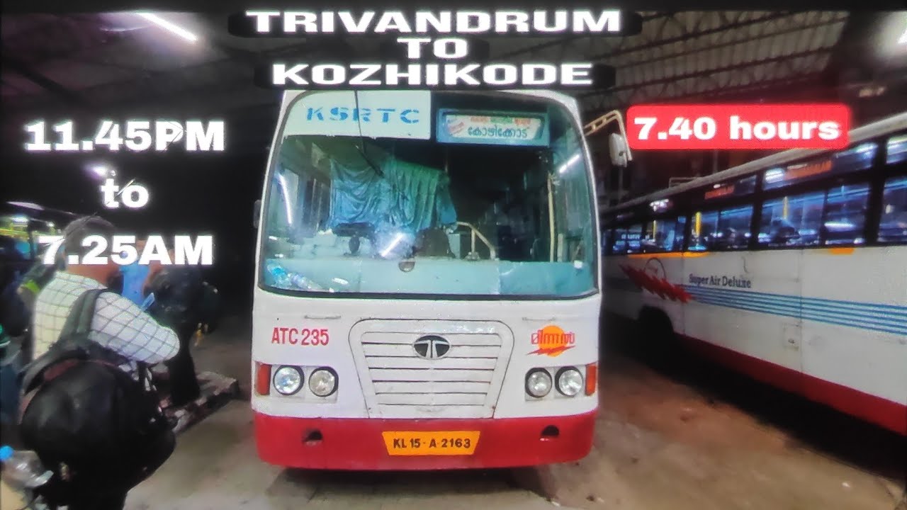 Trivandrum to Kozhikode KSRTC Minnal Super Deluxe Bus - YouTube