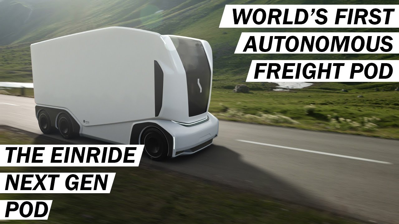 World's First Fully Electric Autonomous Freight Pod - YouTube