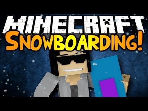 Minecraft: Mini Game: Snowboarding! - YouTube