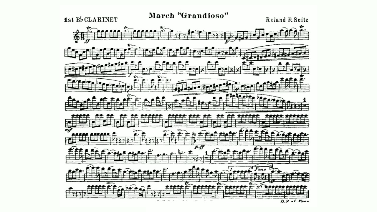 March Grandioso by Roland Seitz/1st B-flat Clarinet - YouTube