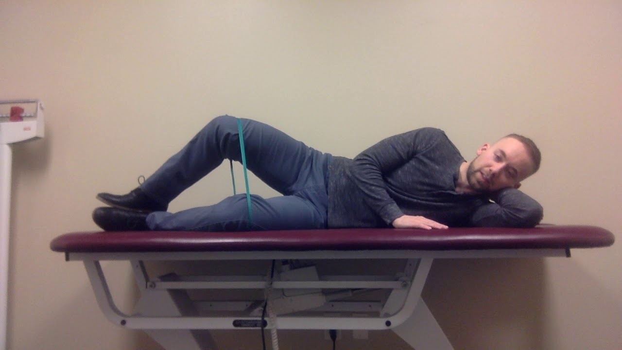 Hip Abduction/Lateral Rotation with Hip and Knee Flexion in Side-Lying ...