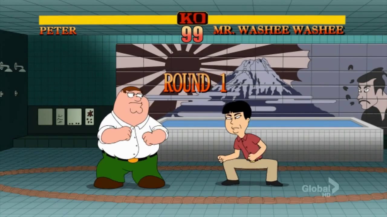 Family Guy Street Fighter 'Peter vs Mr Washee Washee' 720p) - YouTube