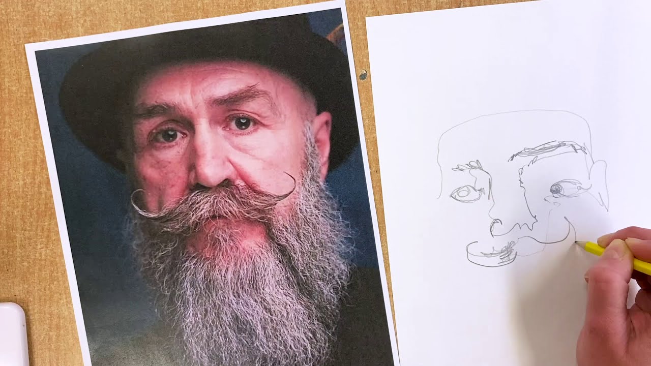 Blind Contour Drawing - Faces - YouTube
