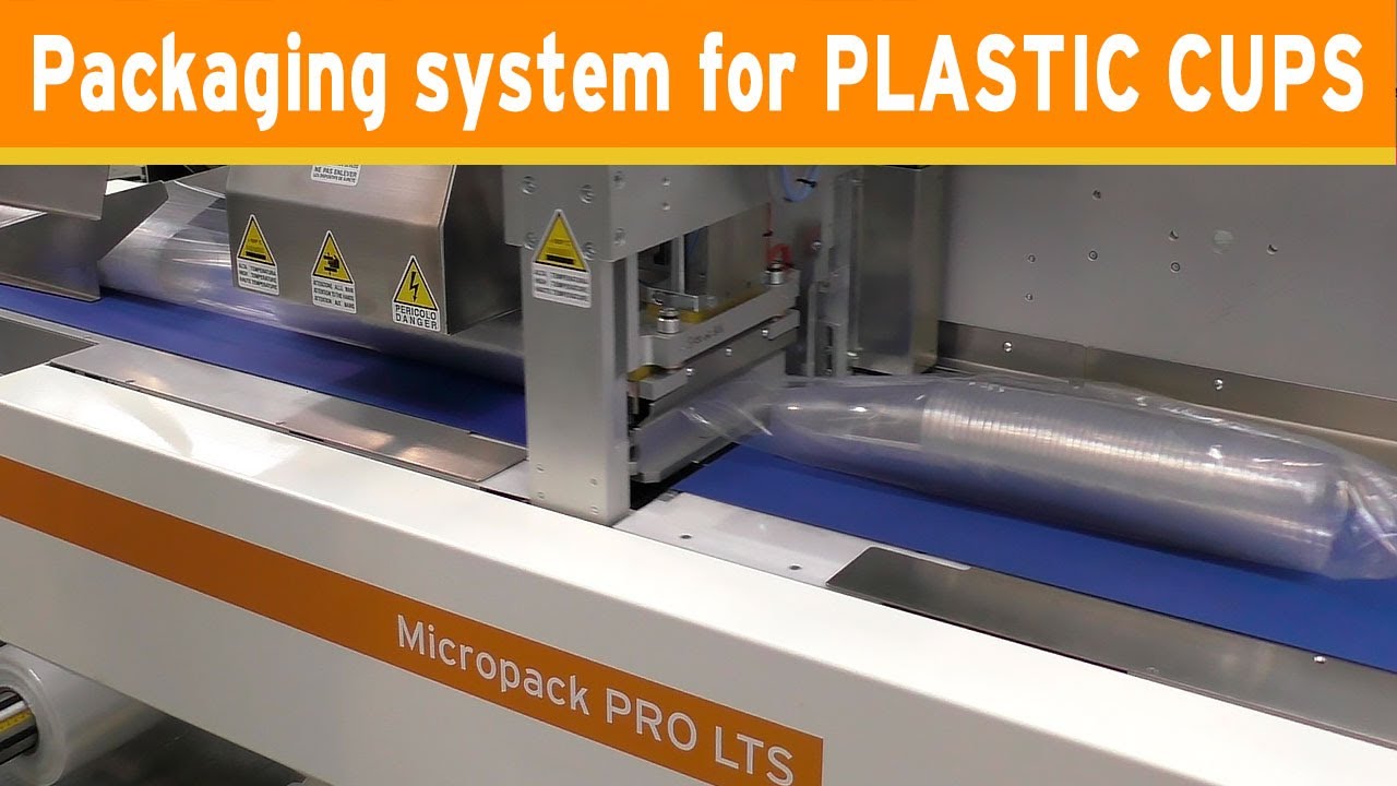 Packaging solution for plastic cups - Micropack PRO LTS with cupcounter ...