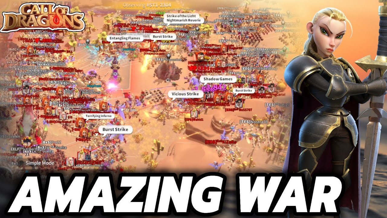 call of dragons - Amazing open field War | TFS & EXG vs EIS & BXS - YouTube
