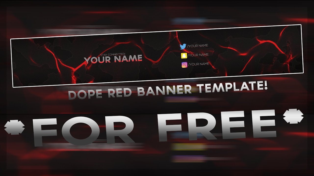 DOPE RED BANNER TEMPLATE FOR FREE! - YouTube
