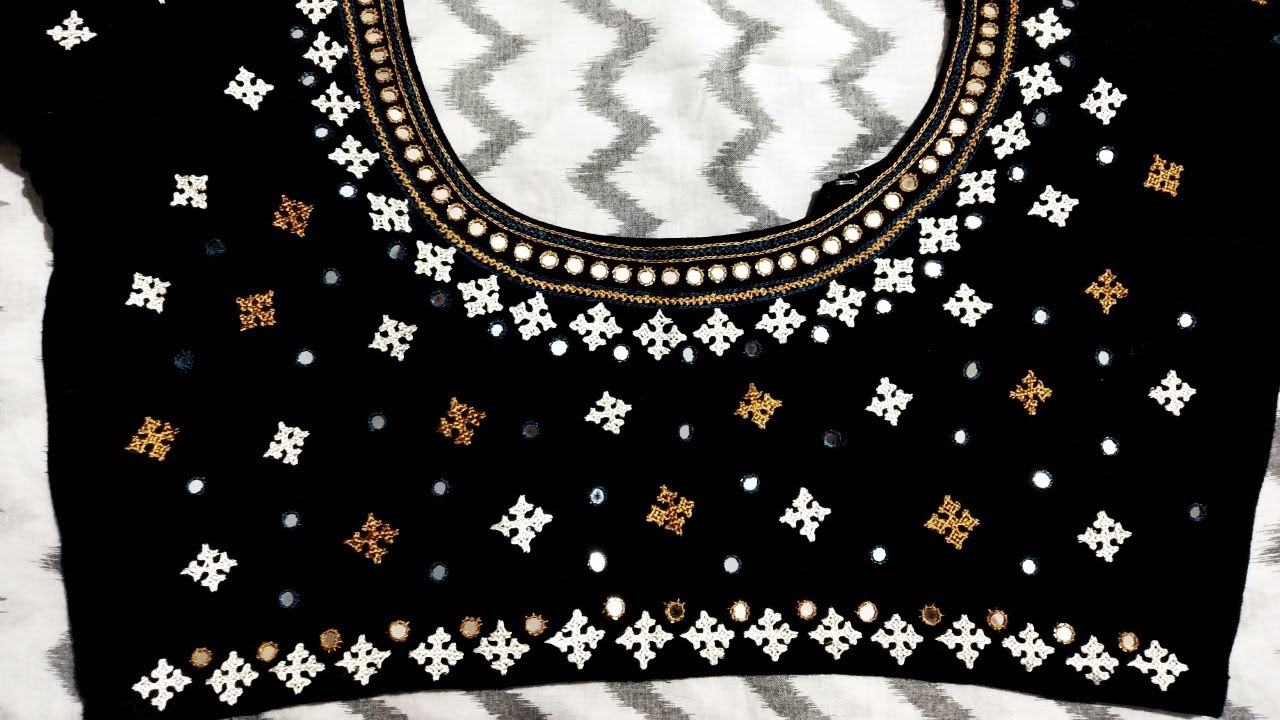 Hand Embroidery Kutch work and Mirror work Blouses - YouTube