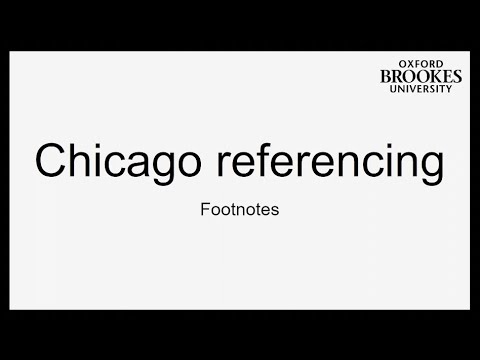 Chicago referencing: Footnotes - YouTube