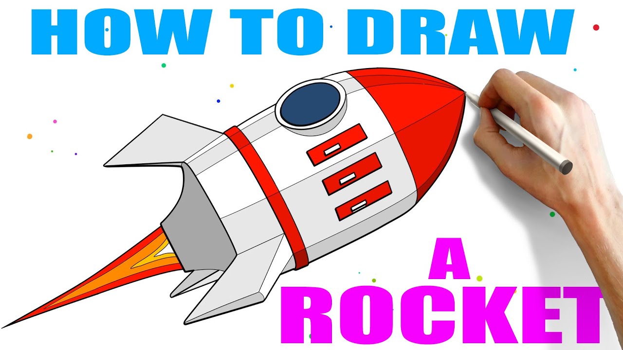 ROCKET DRAWING | How to Draw Rocket Easy - YouTube