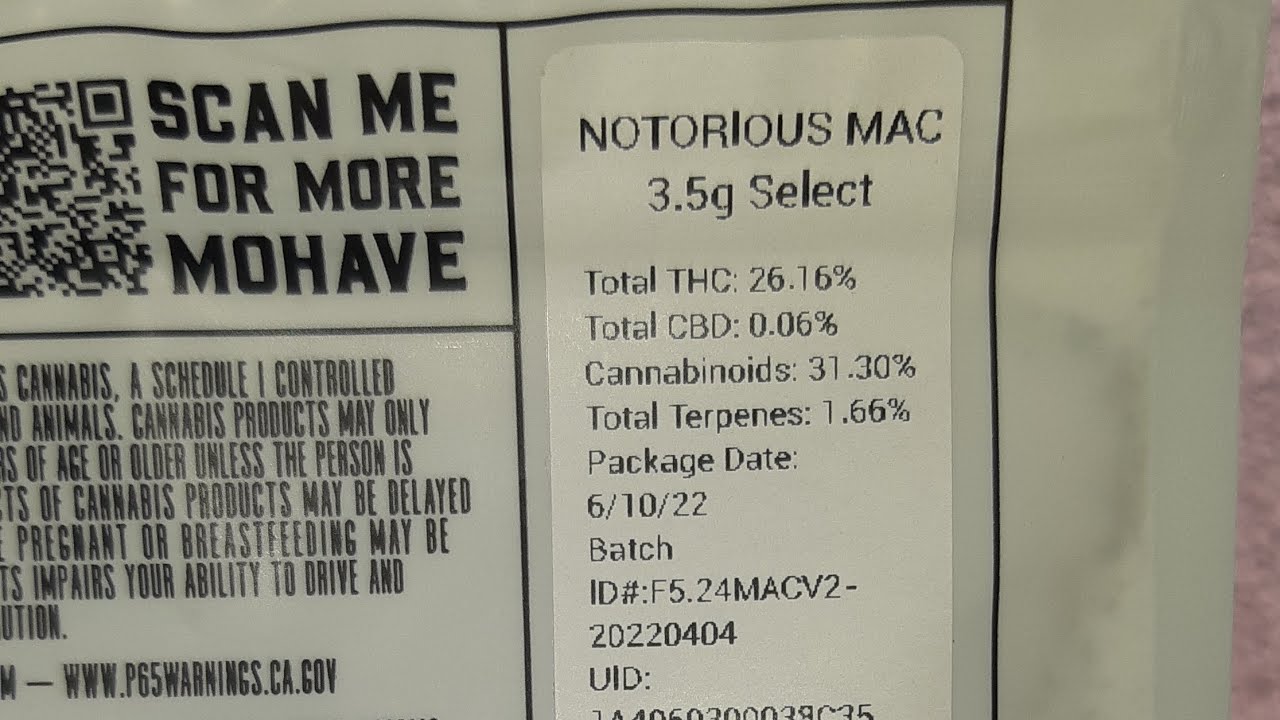 mohave select notorious mac strain review - YouTube
