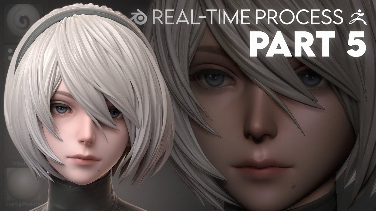 Part 5/6 2B Head And Hair Sculpting - YouTube