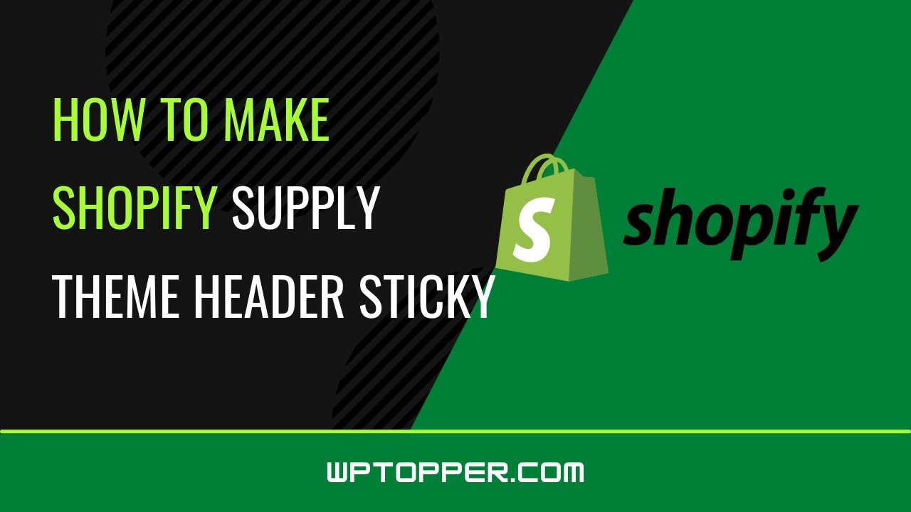 How to make shopify supply theme header sticky - YouTube