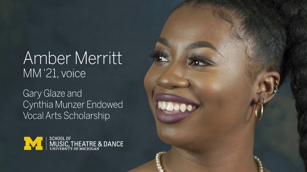An SMTD Scholarship Story: Amber Merritt, MM Vocal Performance - YouTube