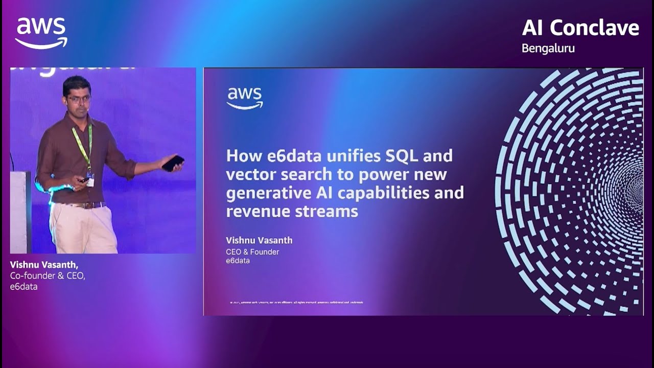 AWS AI Conclave - vector search + SQL analytics on S3 with e6data - YouTube