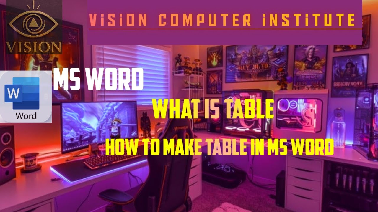 MS Word Me Table Kaise Banaye | Table Insert, Row Column Add | Hindi ...