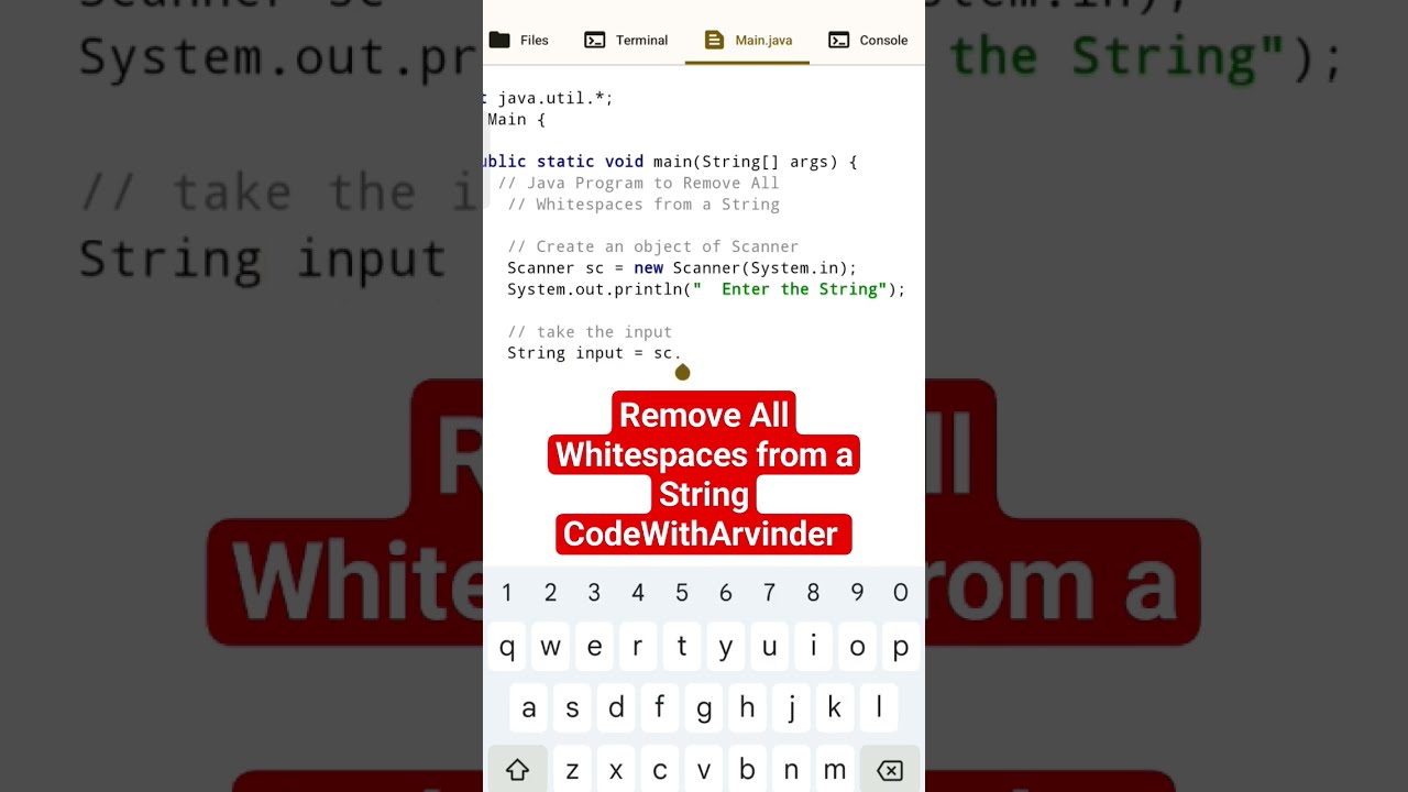 Remove All Whitespaces From String In Java java viral YouTube Remove All Whitespaces From String In Java java viral YouTube