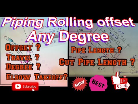 Piping Rolling Offset calculation--Any Degree - YouTube