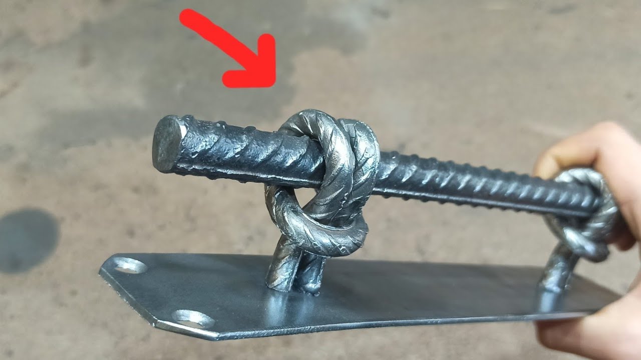 How to make a steel knot with a rebar bend - Rebar knot without heat ...