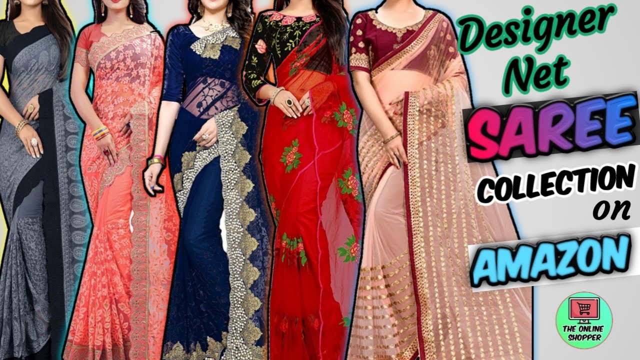Latest Designer Net Saree Collection 2020 | Net Saree Designs | Party ...