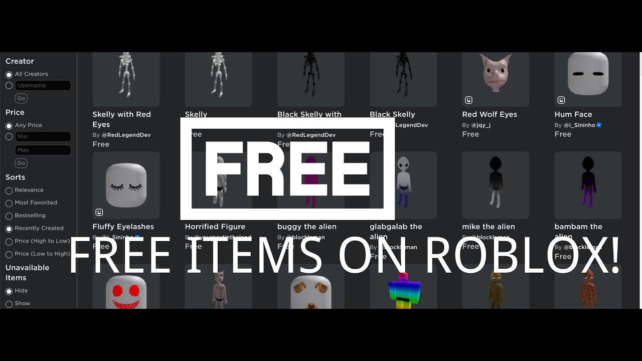 HOW TO GET FREE ITEMS ON ROBLOX!!!!!!! - YouTube