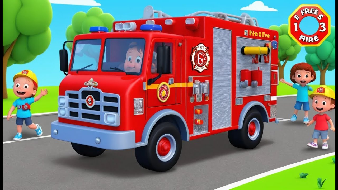 The Friendly Fire Truck Goes “Nee Naw” 🚒🎶 | 3D Animated Nursery Rhyme ...