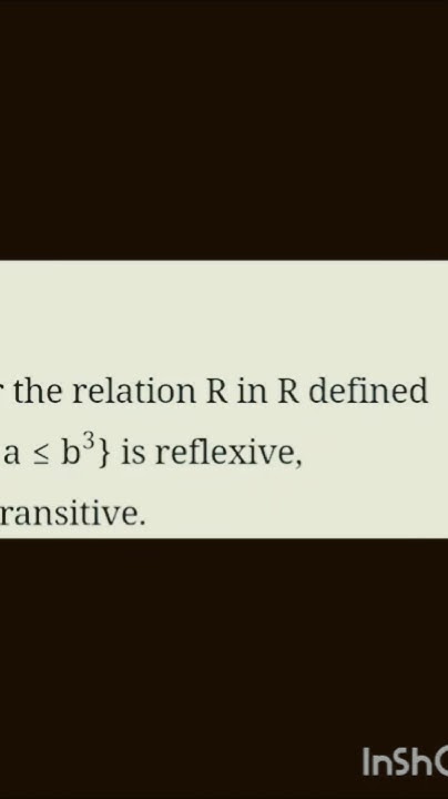 Relation and functions # 12th boards # Reflect, symmetric and transitive relations. - YouTube
