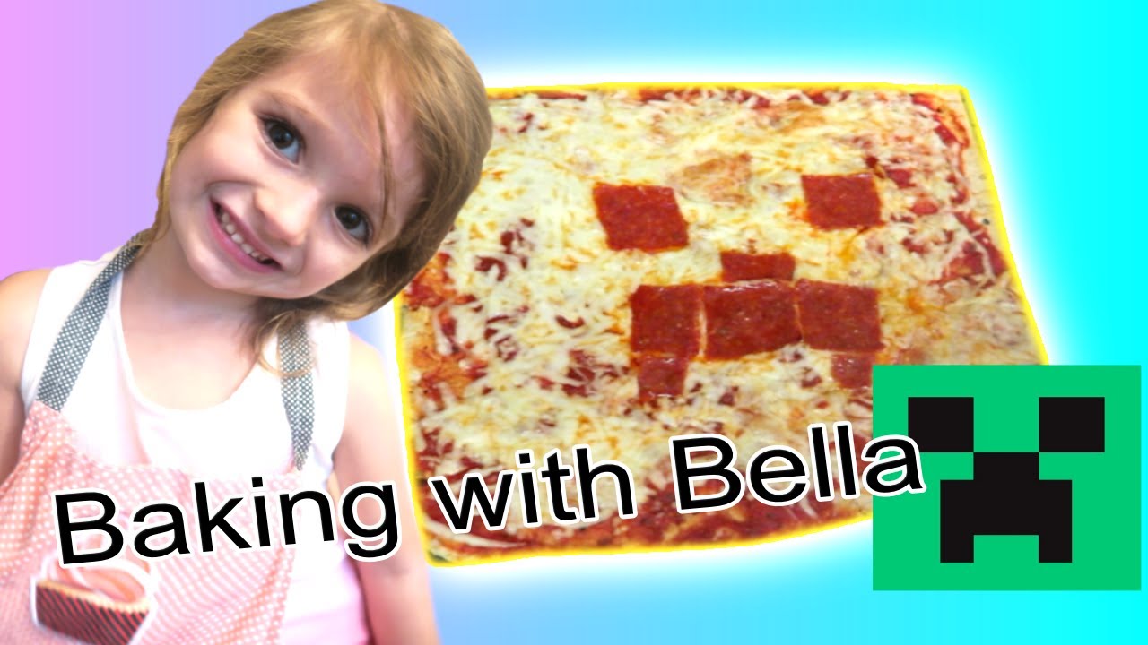 Baking with Bella - Minecraft Creeper Pizza - YouTube