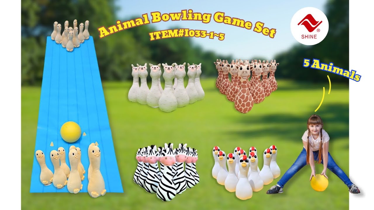 I033 1~5 動物保齡球遊戲組 Animal Bowling game set - YouTube