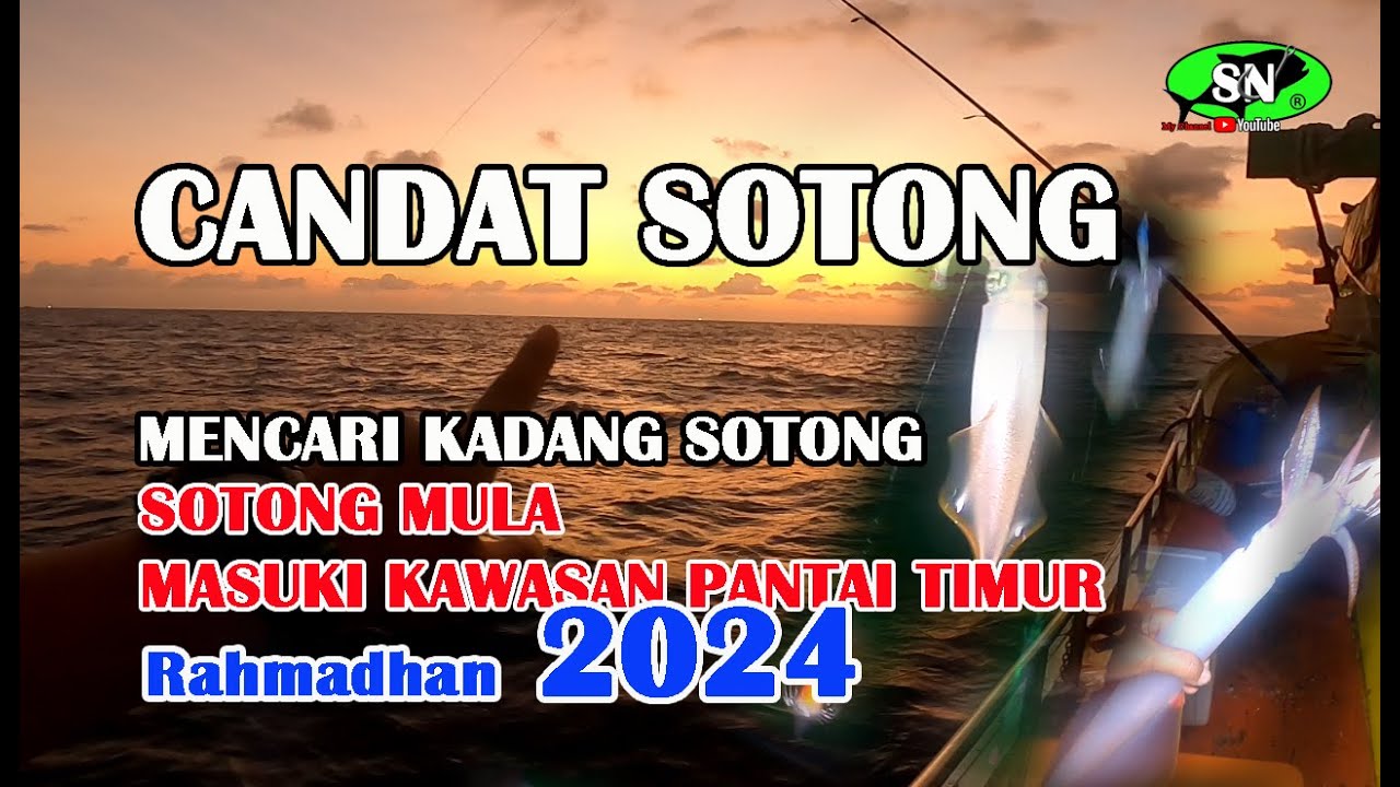 CANDAT SOTONG🦑 Guna bot besar.. selesa mencandat.. sotong dah masuk ...